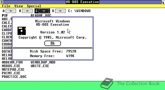 Microsoft Windows 1.x, 1.02 - The Collection Book