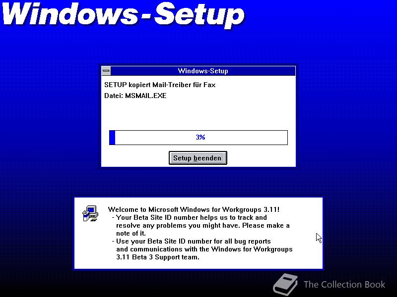 Microsoft Windows for Workgroups 3.11, 3.11.070 - The Collection Book