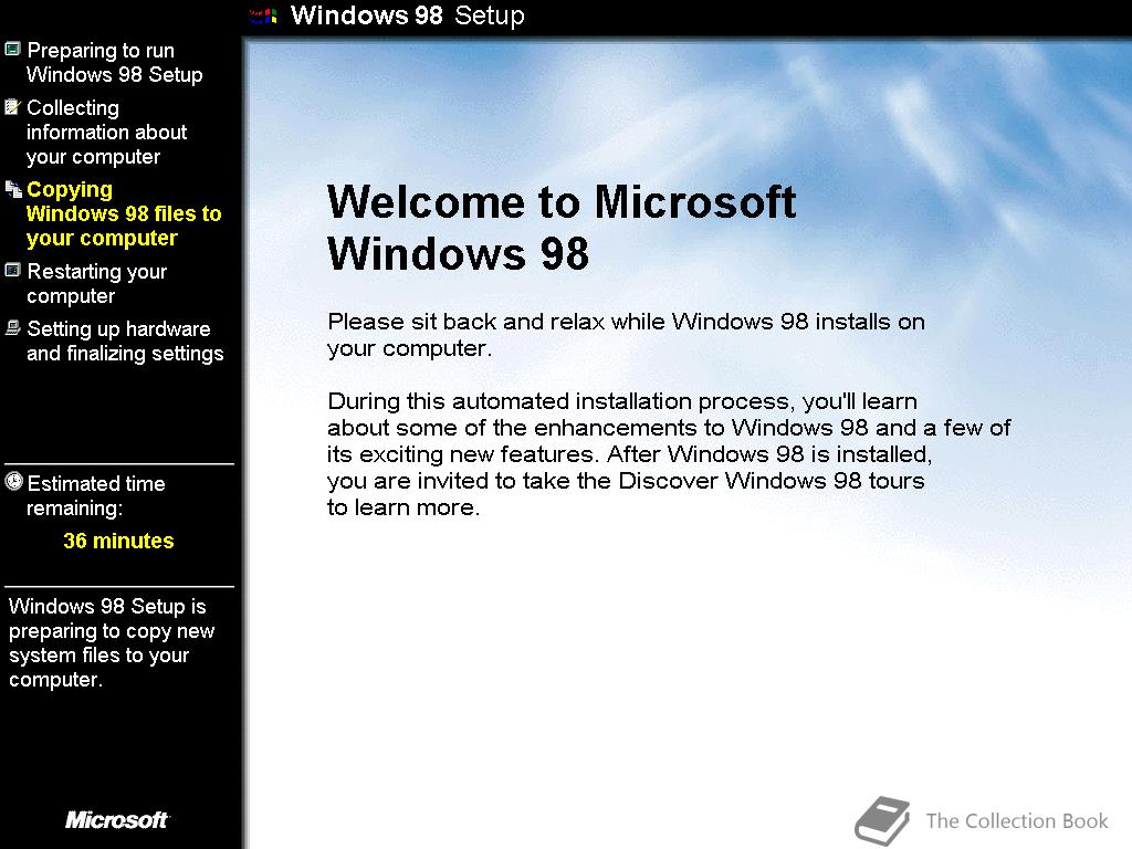 Microsoft Windows 98, 4.10.2185 A - The Collection Book