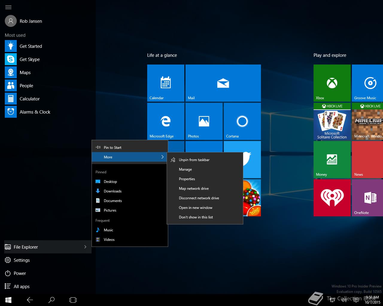 Microsoft Windows 10 v1511, 10.0.10565.0 - The Collection Book