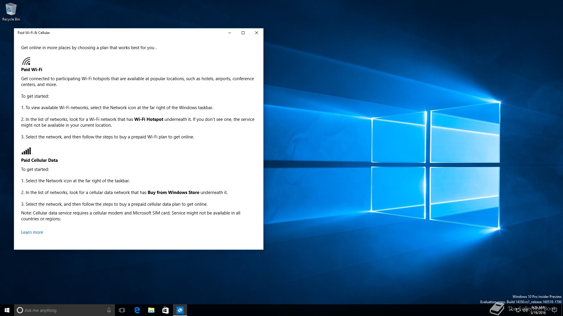 Microsoft Windows 10 v1607, 10.0.14350.1000 - The Collection Book