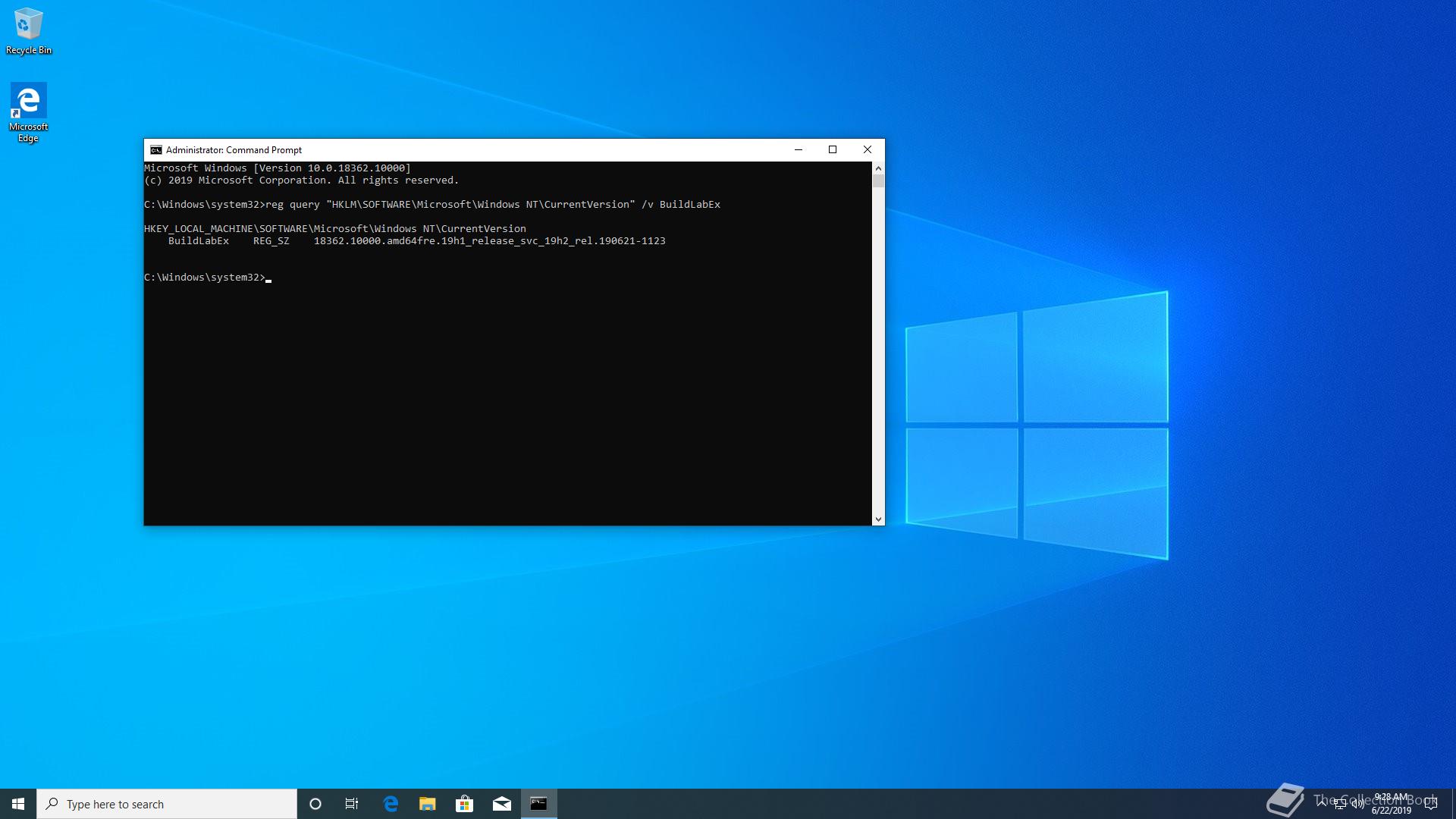 Microsoft Windows 10 v1909, 10.0.18362.10000 - The Collection Book