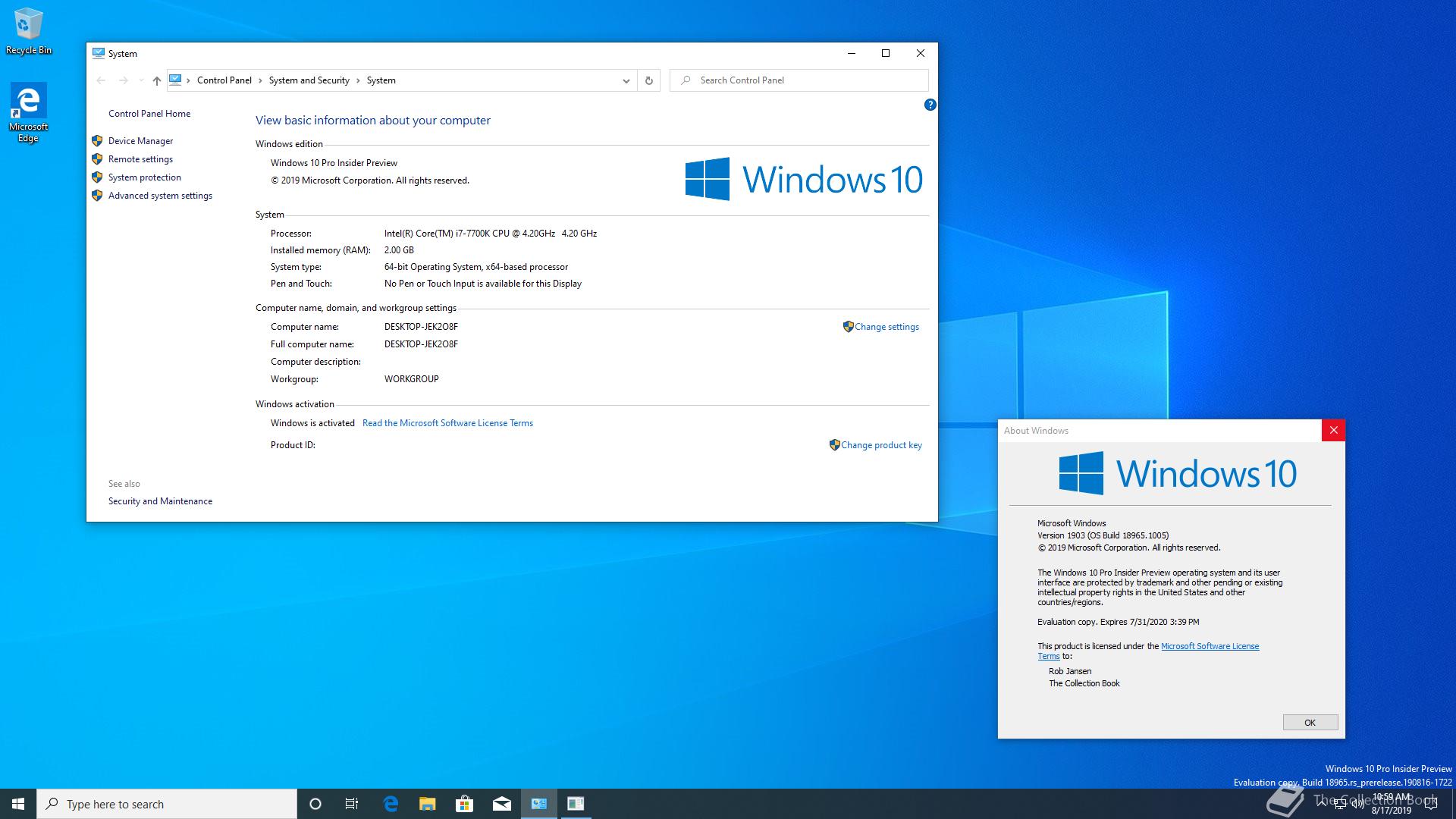 Microsoft Windows 10 v2004, 10.0.18965.1005 - The Collection Book