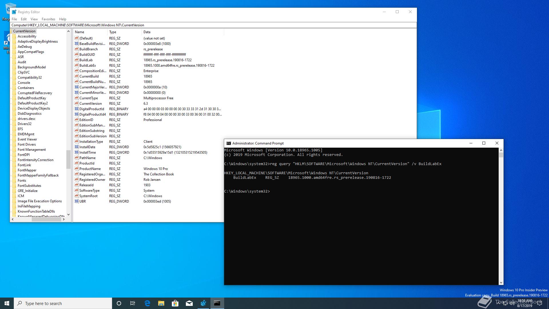 Microsoft Windows 10 v2004, 10.0.18965.1005 - The Collection Book