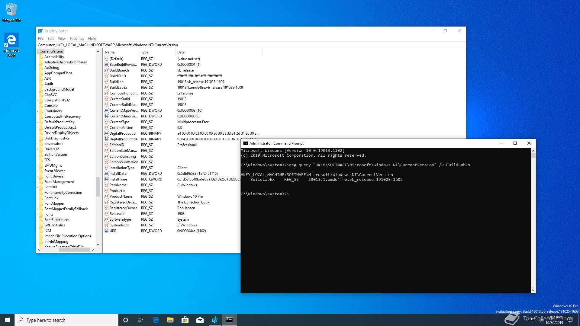 Microsoft Windows 10 v2004, 10.0.19013.1102 - The Collection Book