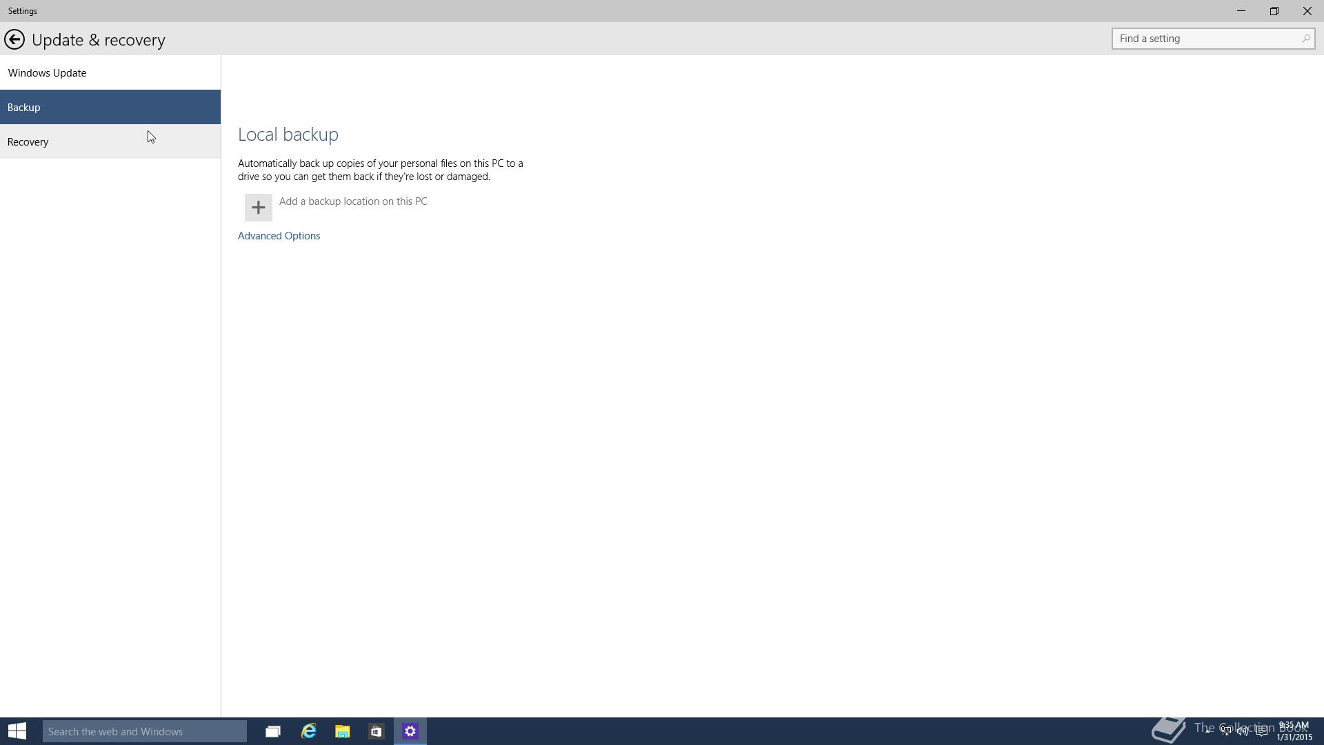 Microsoft Windows 10, 10.0.10009.0 - The Collection Book
