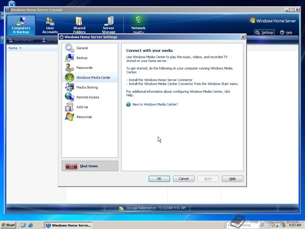 Microsoft Windows Home Server, 6.0.2030.0 - The Collection Book
