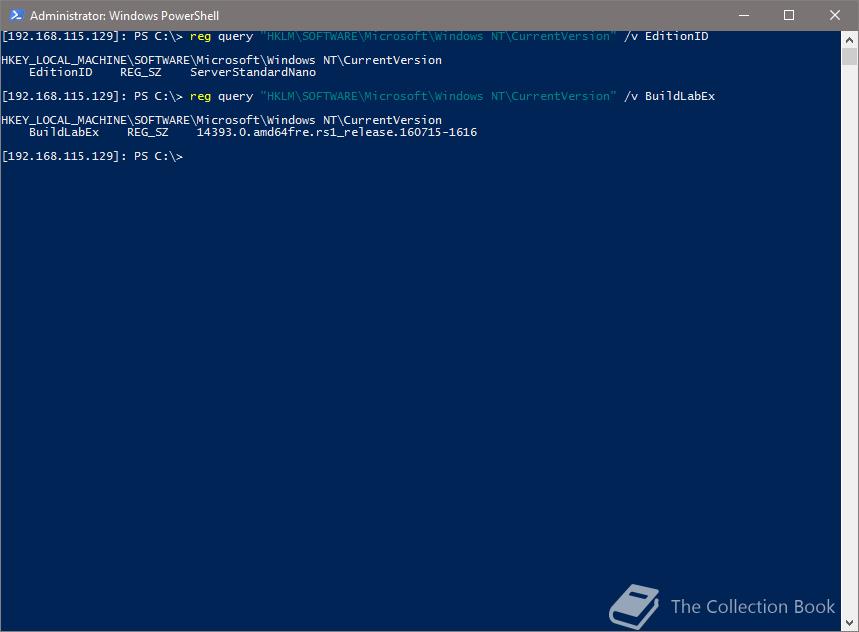 Microsoft Windows Nano Server 2016, 10.0.14393.0 (20160911) - The ...