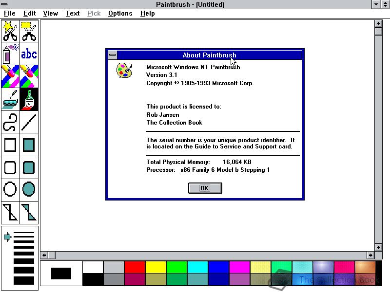 Microsoft Windows NT 3.1, 3.1.475.1 - The Collection Book