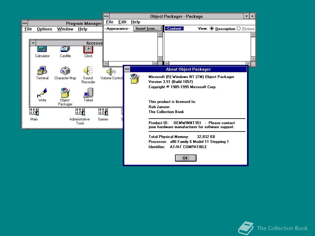 Microsoft Windows NT 3.51, 3.51.1057.1 - The Collection Book