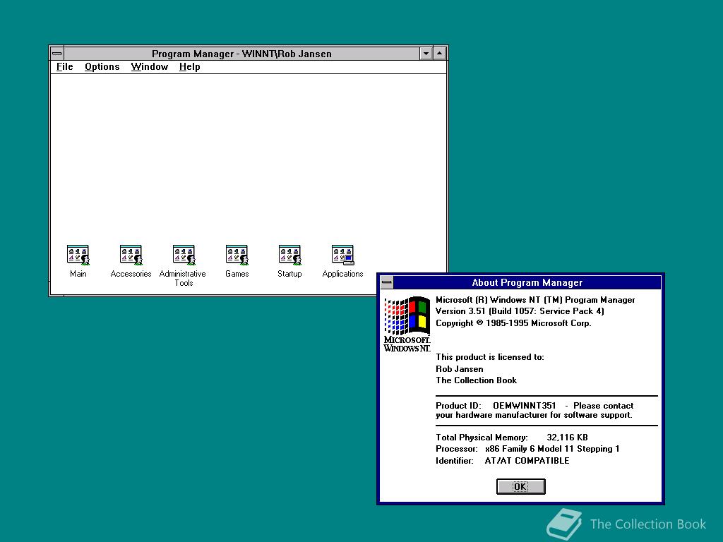 Microsoft Windows NT 3.51, 3.51.1057.5 - The Collection Book