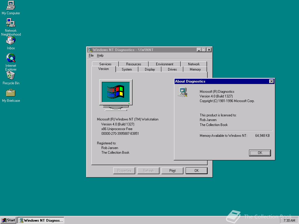 Microsoft Windows NT 4.0, 4.0.1327.1 - The Collection Book
