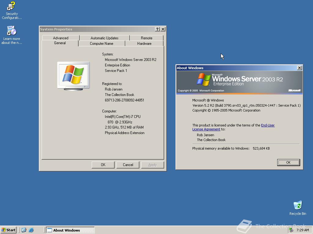 Microsoft Windows Server 2003 R2, 5.2.3790.1939 - The Collection Book