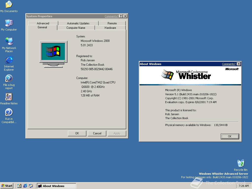 Microsoft Windows Server 2003, 5.1.2433.1 - The Collection Book