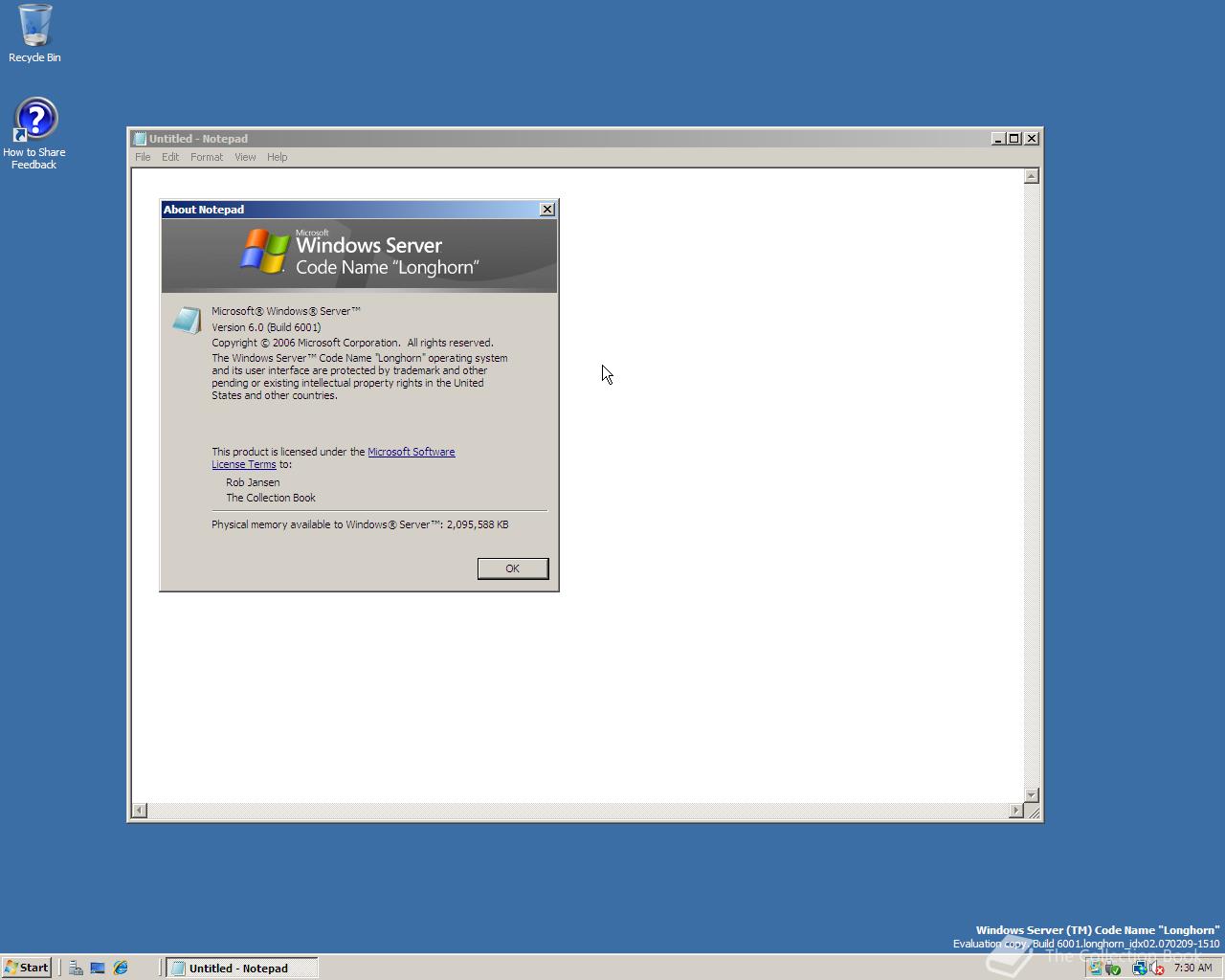 Microsoft Windows Server 2008, 6.0.6001.16461 - The Collection Book