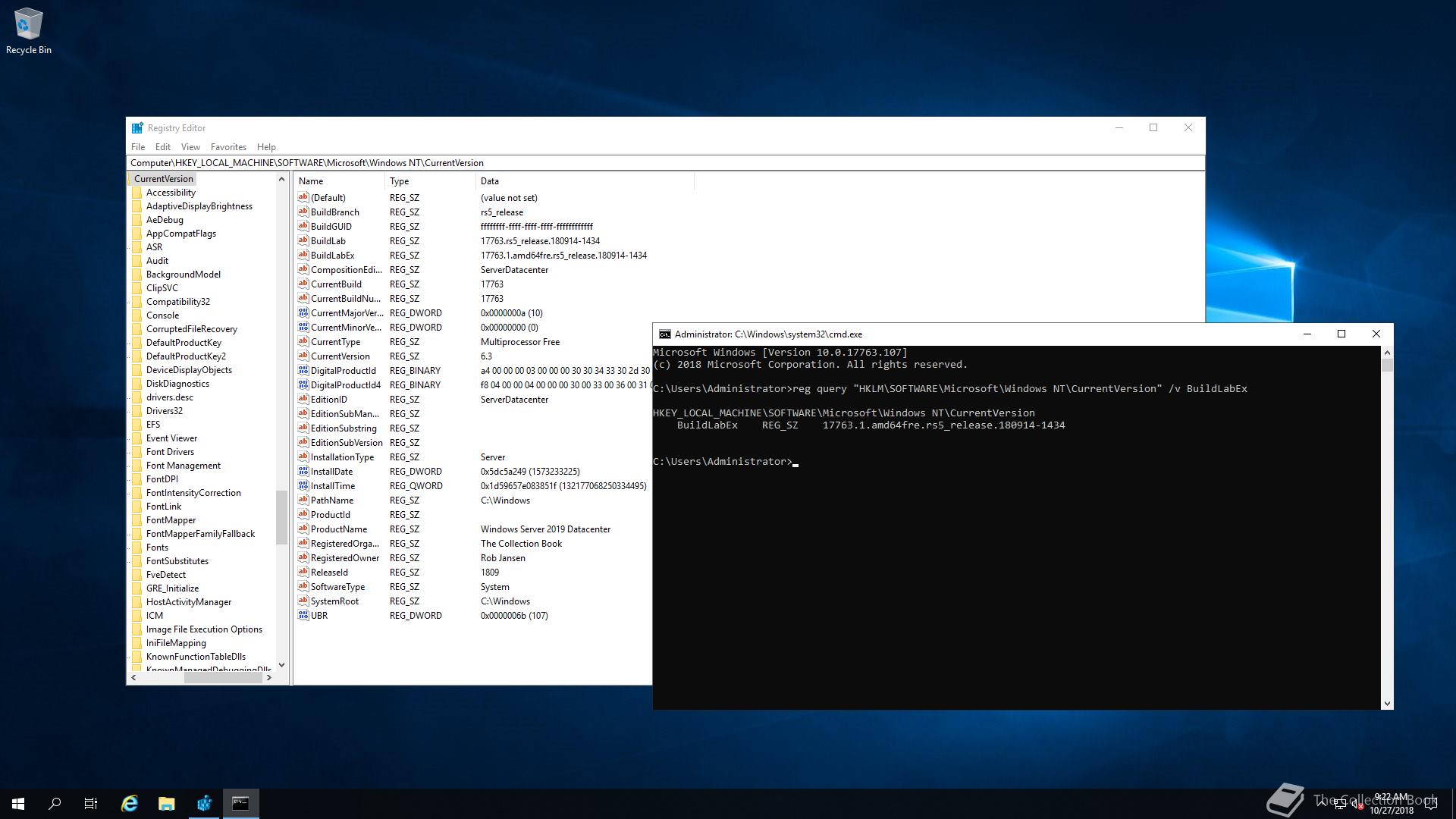 Microsoft Windows Server 2019, 10.0.17763.107 - The Collection Book