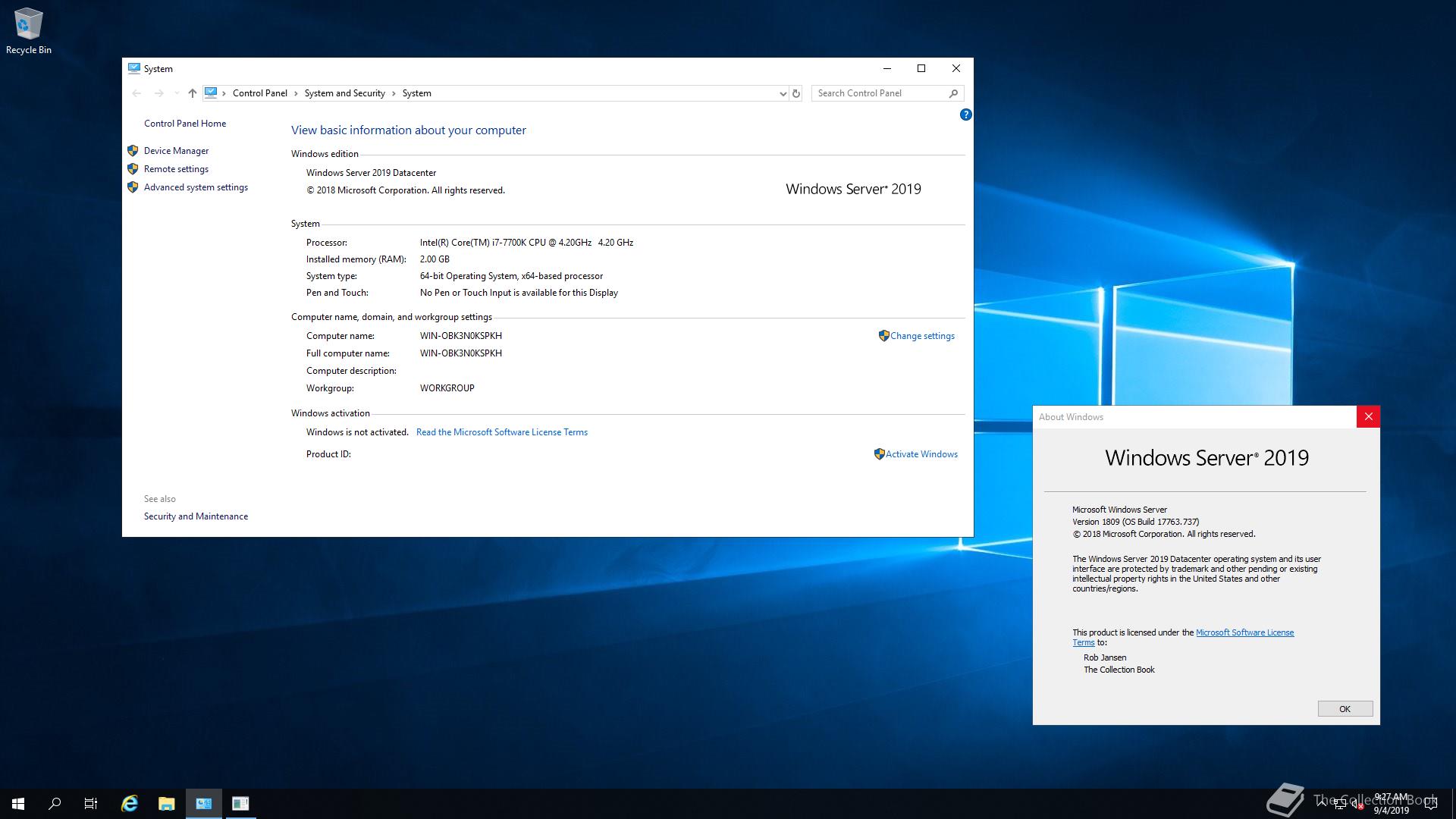 Microsoft Windows Server 2019, 10.0.17763.737 - The Collection Book