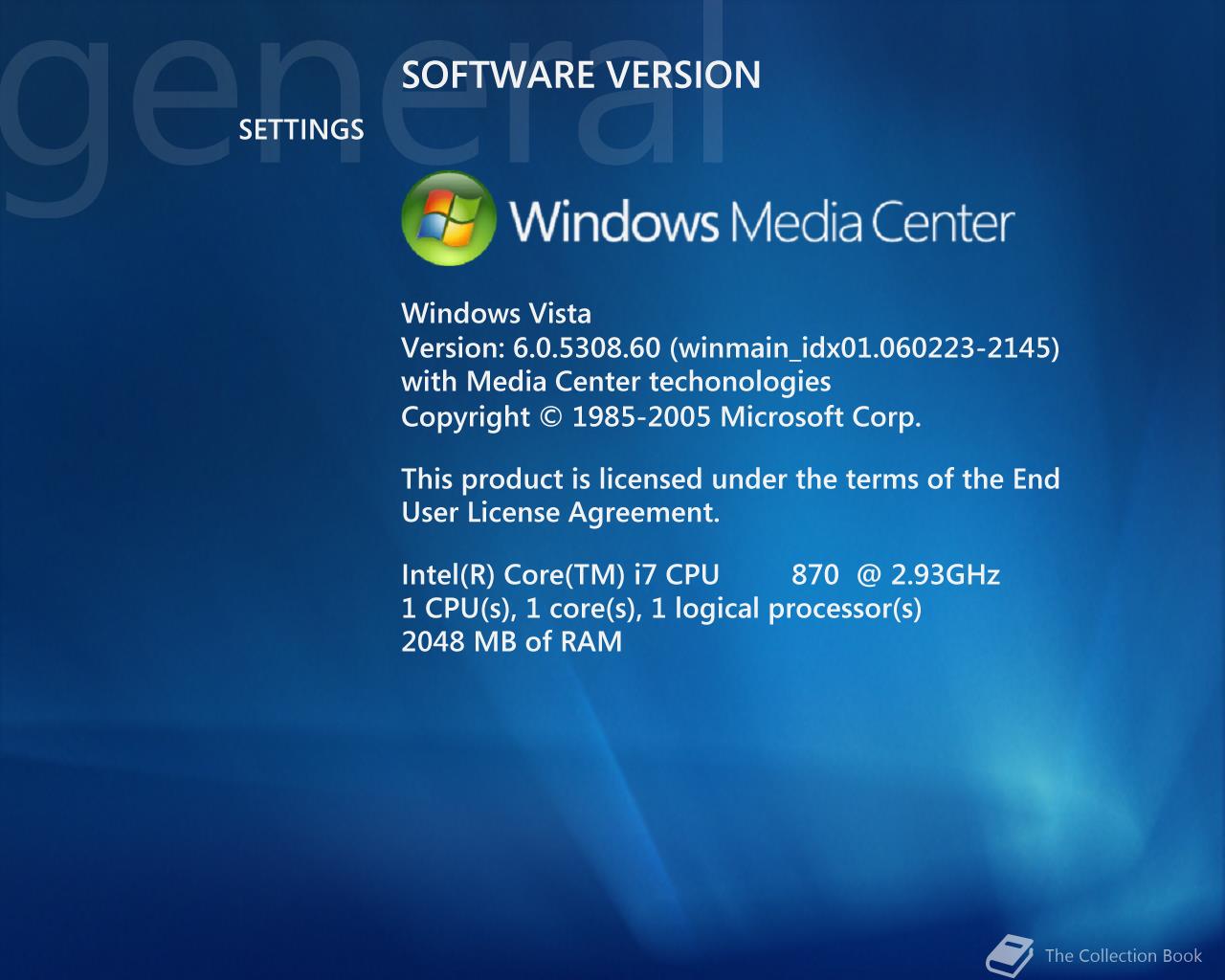 Microsoft Windows Vista, 6.0.5308.60 - The Collection Book