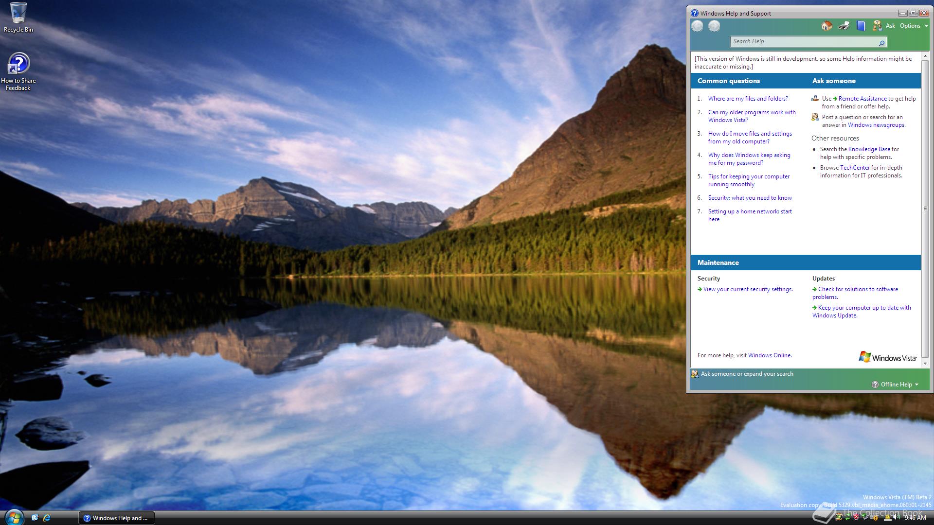 Microsoft Windows Vista, 6.0.5329.0 - The Collection Book