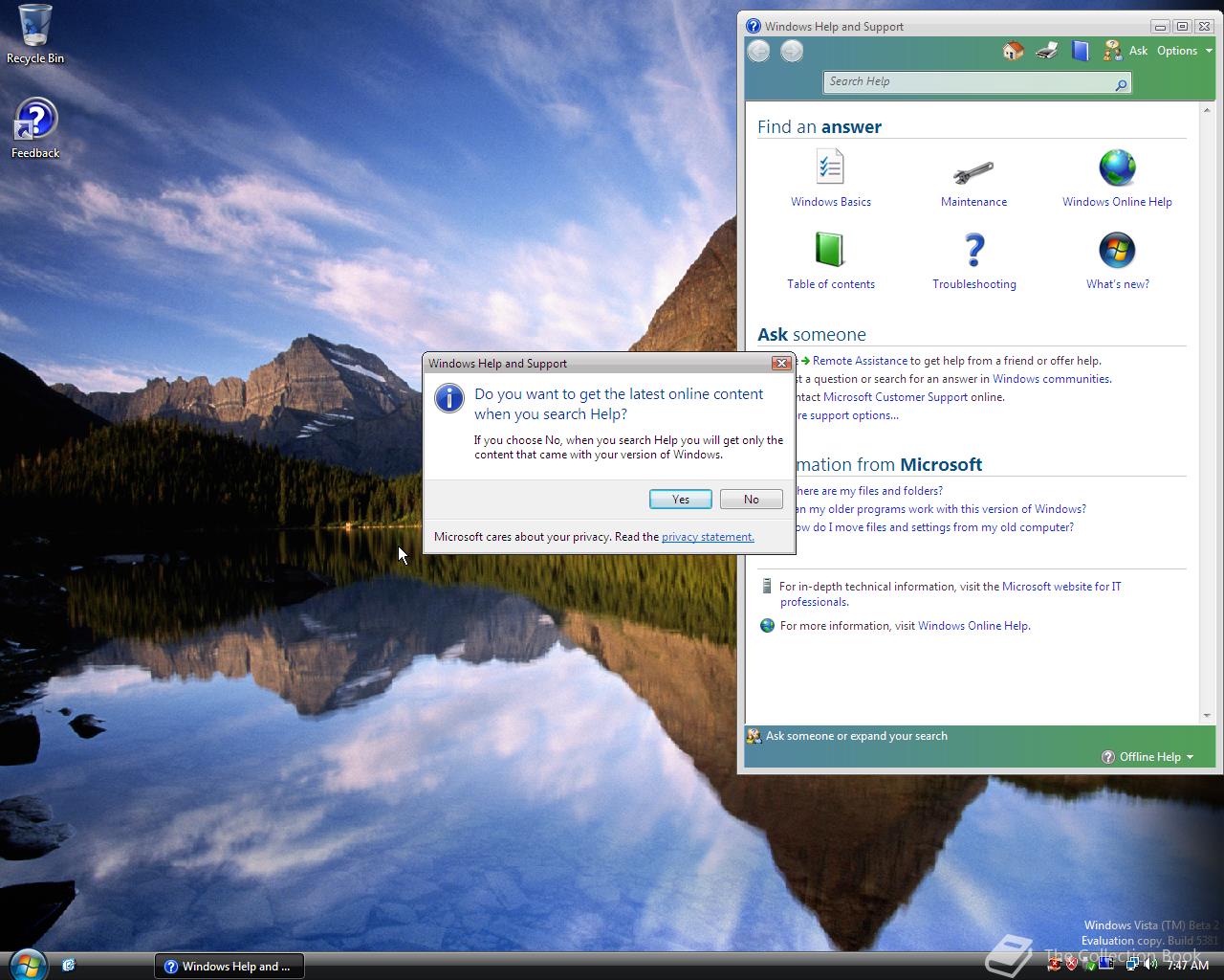 Microsoft Windows Vista, 6.0.5381.1 - The Collection Book