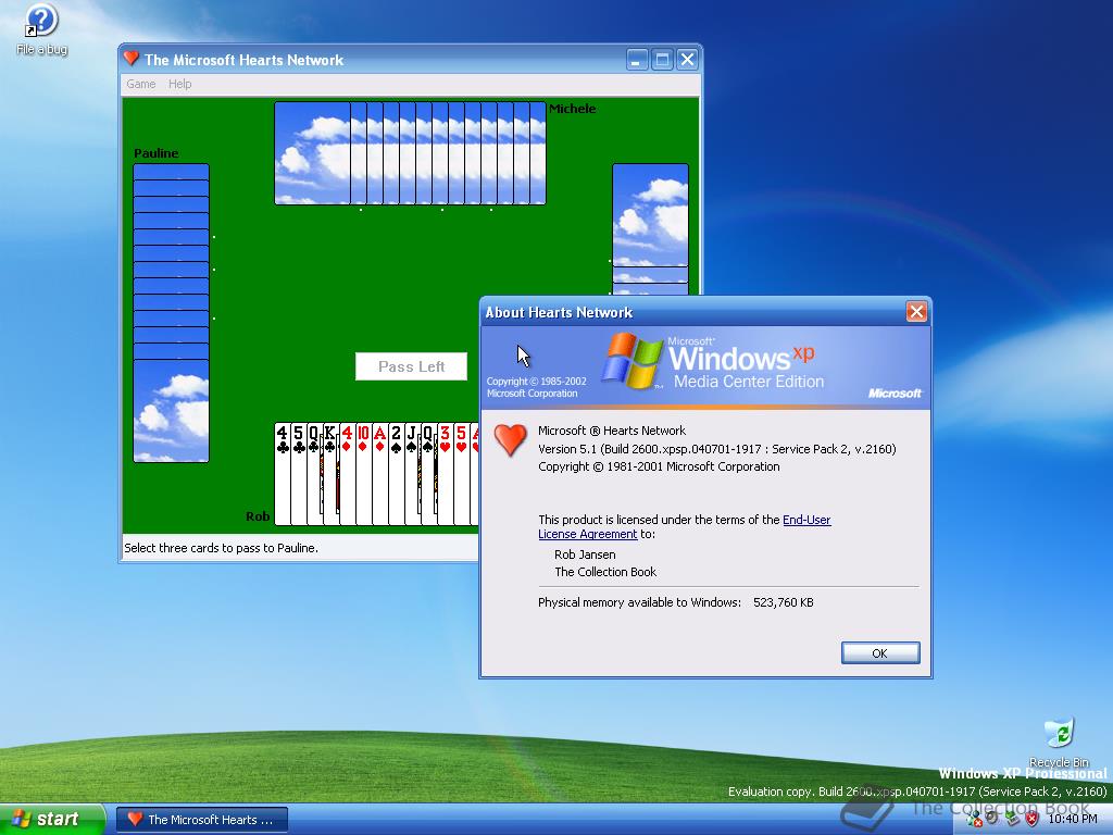 Microsoft Windows XP Media Center Edition 2005, 5.1.2600.2160 - The ...