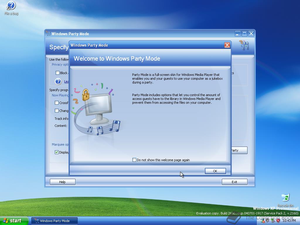 Microsoft Windows XP Media Center Edition 2005, 5.1.2600.2160 - The ...