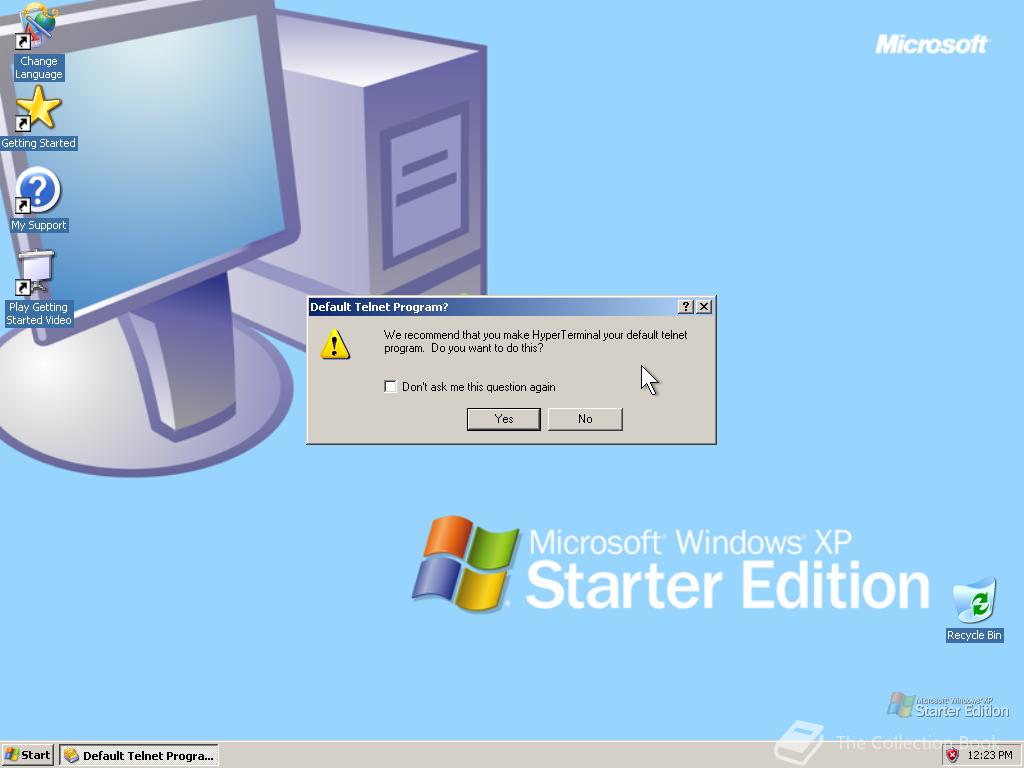 Microsoft Windows XP Starter Edition, 5.1.2600.5512 - The Collection Book