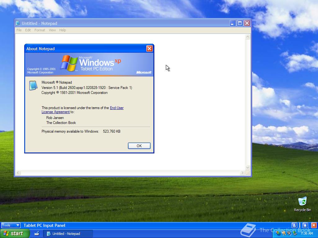 Microsoft Windows XP Tablet PC Edition, 1.0.2201.0 - The Collection Book