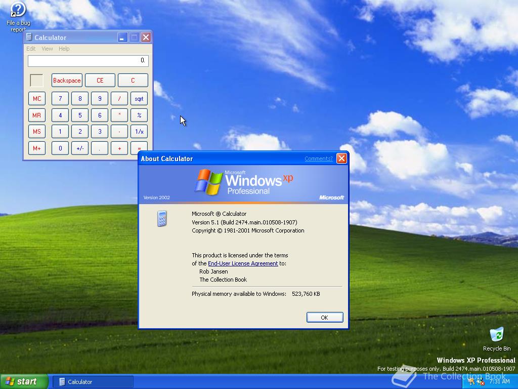 Microsoft Windows XP, 5.1.2474.0 - The Collection Book