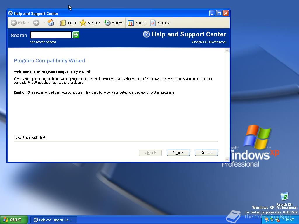Microsoft Windows XP, 5.1.2509.0 - The Collection Book
