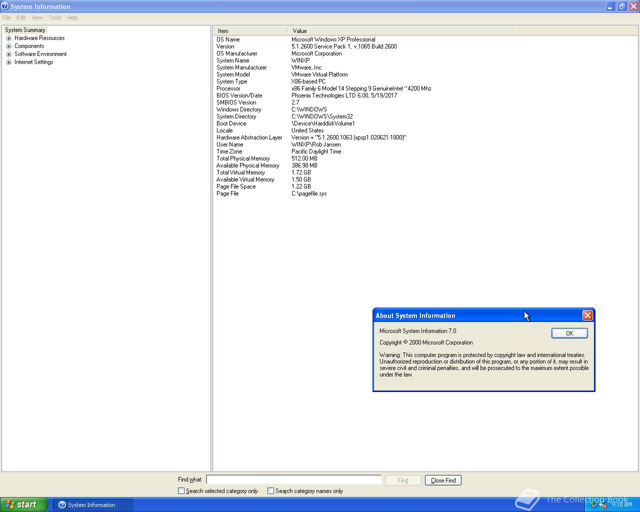 Microsoft Windows XP, 5.1.2600.1065 - The Collection Book