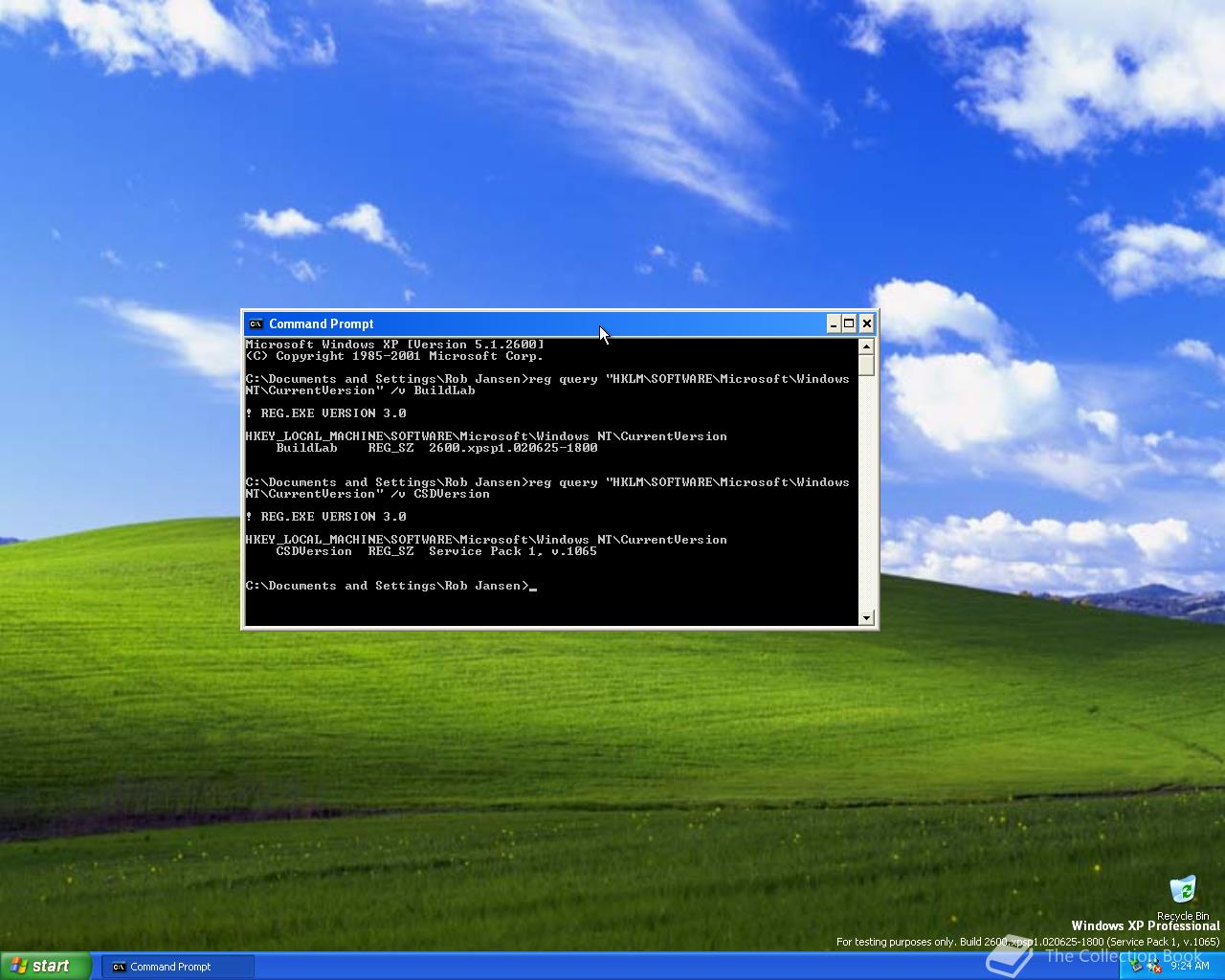 Microsoft Windows XP, 5.1.2600.1065 - The Collection Book
