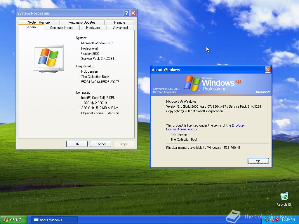 Microsoft Windows XP, 5.1.2600.3264 - The Collection Book